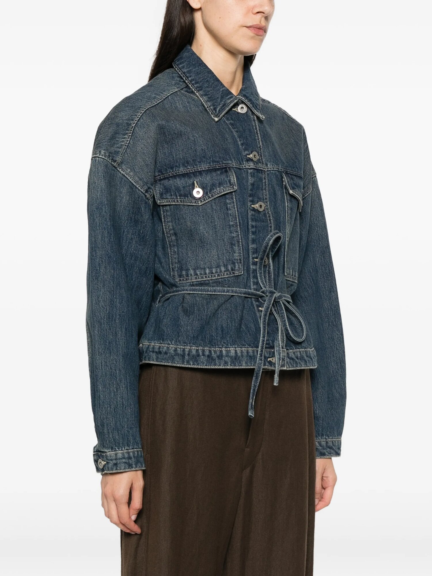 Куртка SOEUR Lys belted denim jacket, размер 34 — фото 1