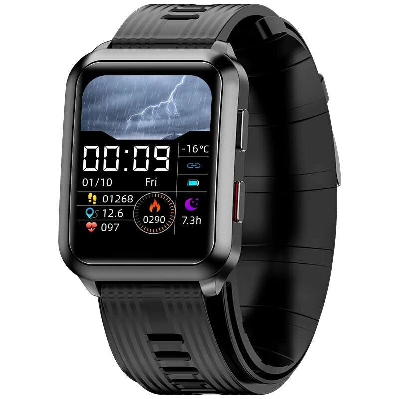 HANEEXI Smart Watch с воздушным насосом black silicone