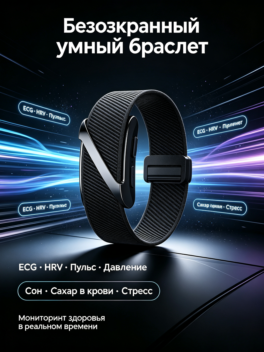Умный браслет JITE, без экрана, с ЭКГ, SOS, HRV, водонепроницаемый браслет
