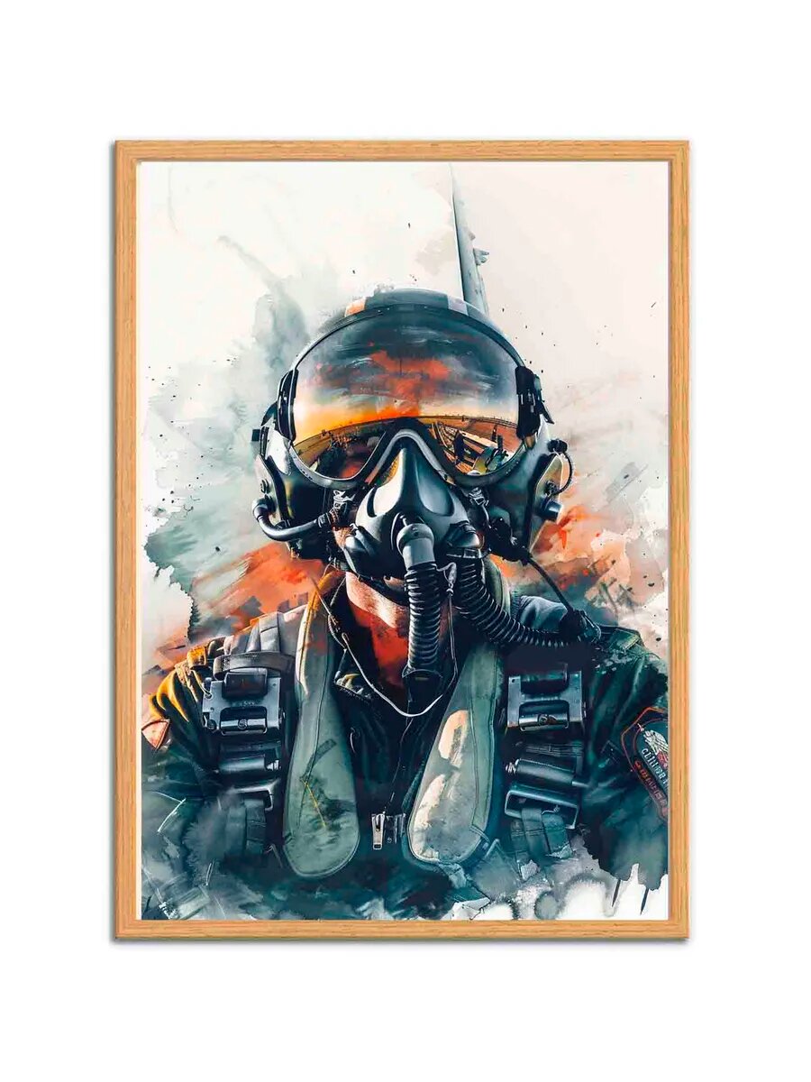 Панда-животное-пилот 3, Плакат 30x42см