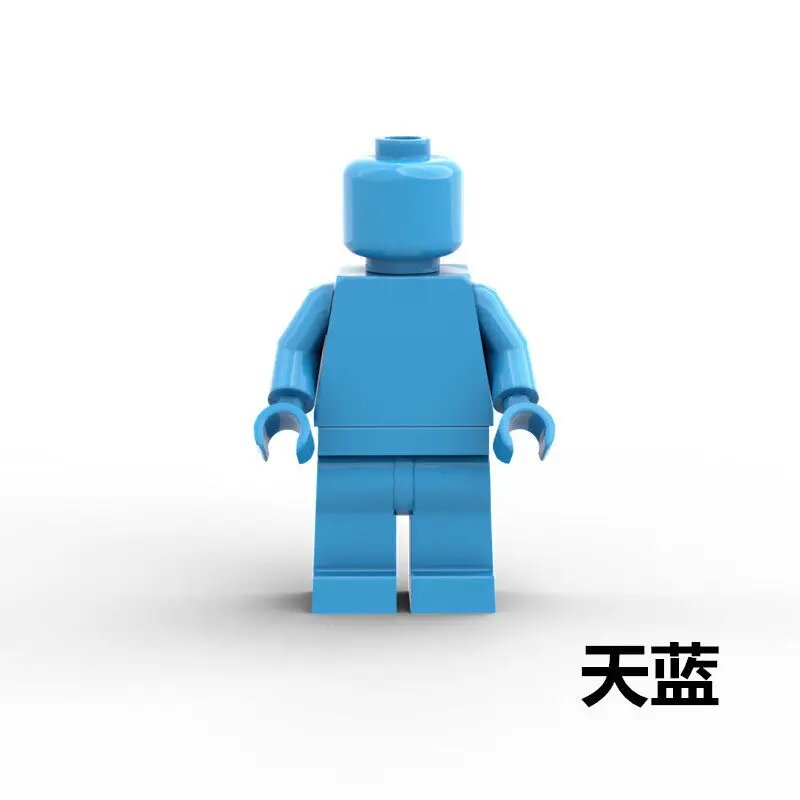 Прозрачный однотонный конструктор MOC для детей Dark Azure