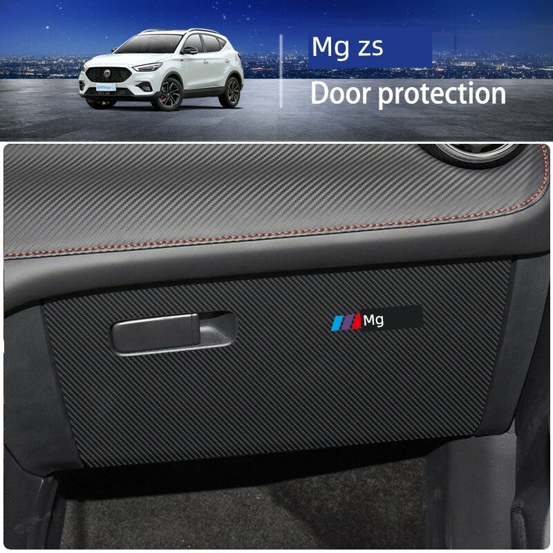 Карбоновое волокно анти-ударный коврик для MG ZS передней пассажирской двери и бокса, 1 шт. аксессуар для интерьера