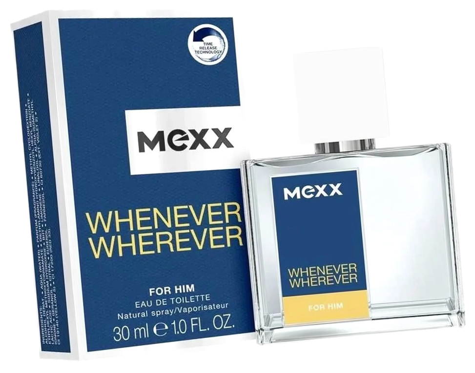 Туалетная вода мужская 30 мл Мекс Когда Бы То Ни Было / Mexx Whenever Wherever For Him