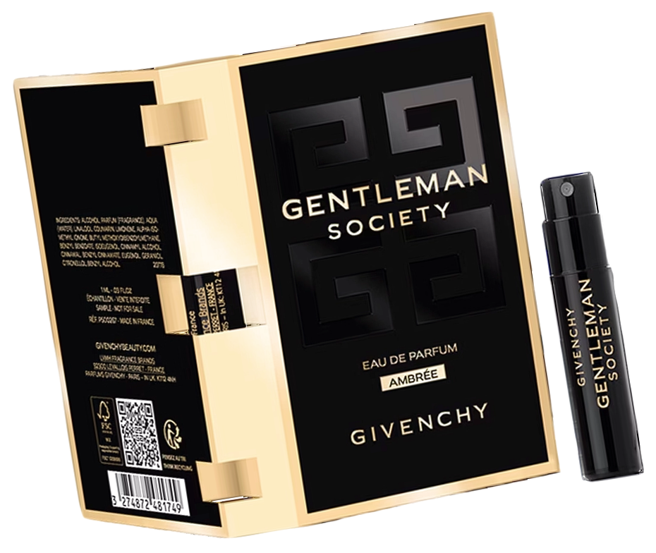 Givenchy Gentleman Society Ambree мужская парфюмерная вода 1 мл - пробник Живанши Джентльмен Социети