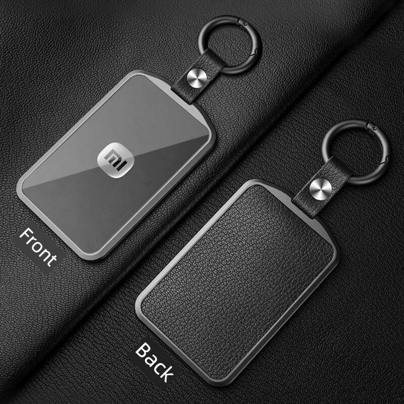 Алюминиевый магнитный держатель для автомобильных карт и ключей Xiaomi SU7, Таинственный черный, кожа французской козы