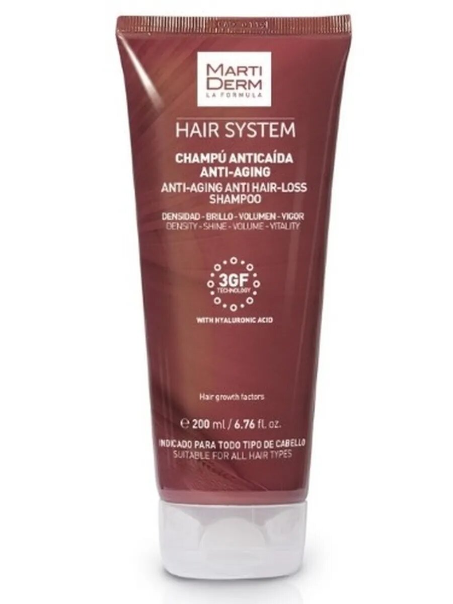 Martiderm hair system шампунь против выпадения волос anti-age 200 мл