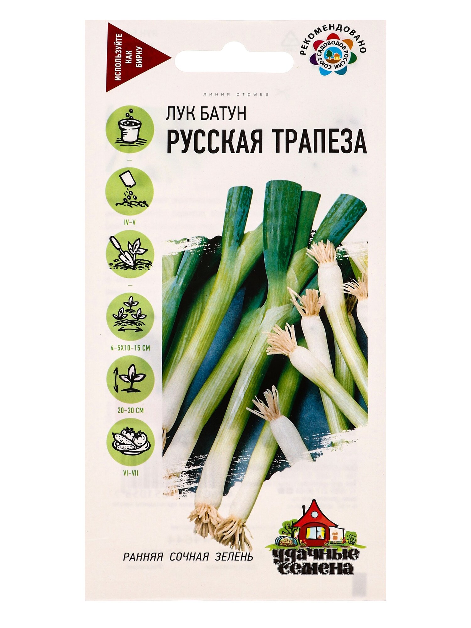 Семена Лук батун «Русская трапеза», на зелень, 0.5 г, «Гавриш»