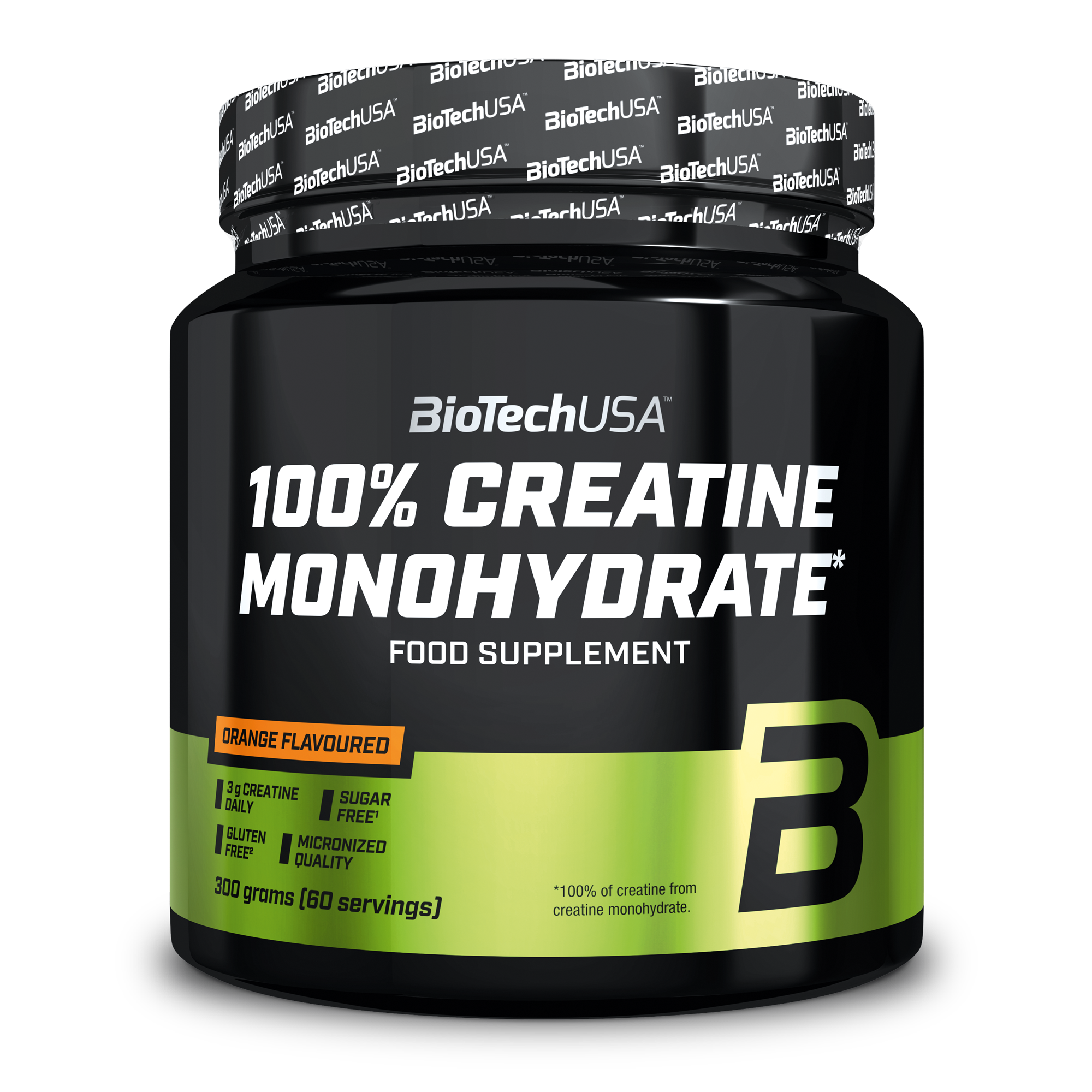 Креатин моногидрат BioTechUSA 100% Креатин Моногидрат / 100% Creatine Monohydrate 300 г апельсин
