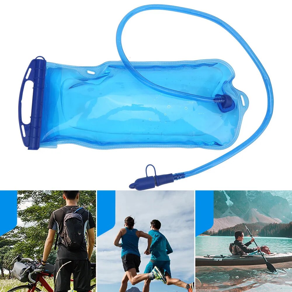 Рюкзак, водный мочевой пузырь, материал EVA+PEVA+PVC, синий, 40x17,5 см — фото 1