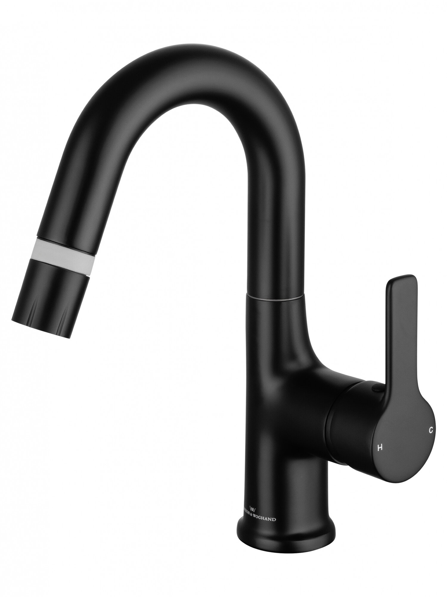 Смеситель для раковины Wonzon & Woghand WW-FE01L212-MB черный матовый