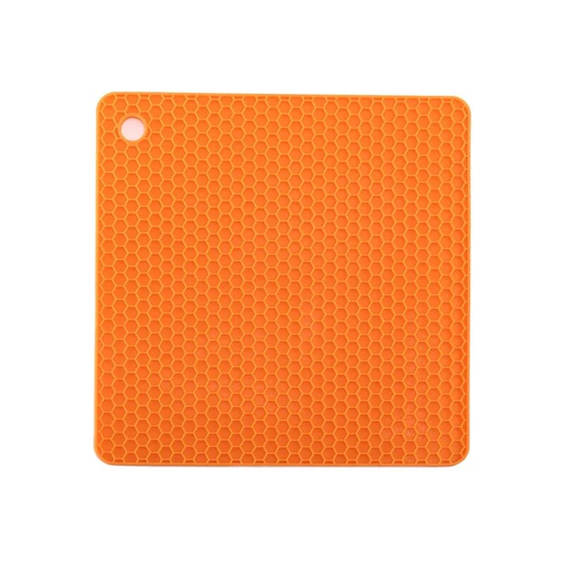 Силиконовый коврик для стола квадратный 18x18 см Orange Placemat