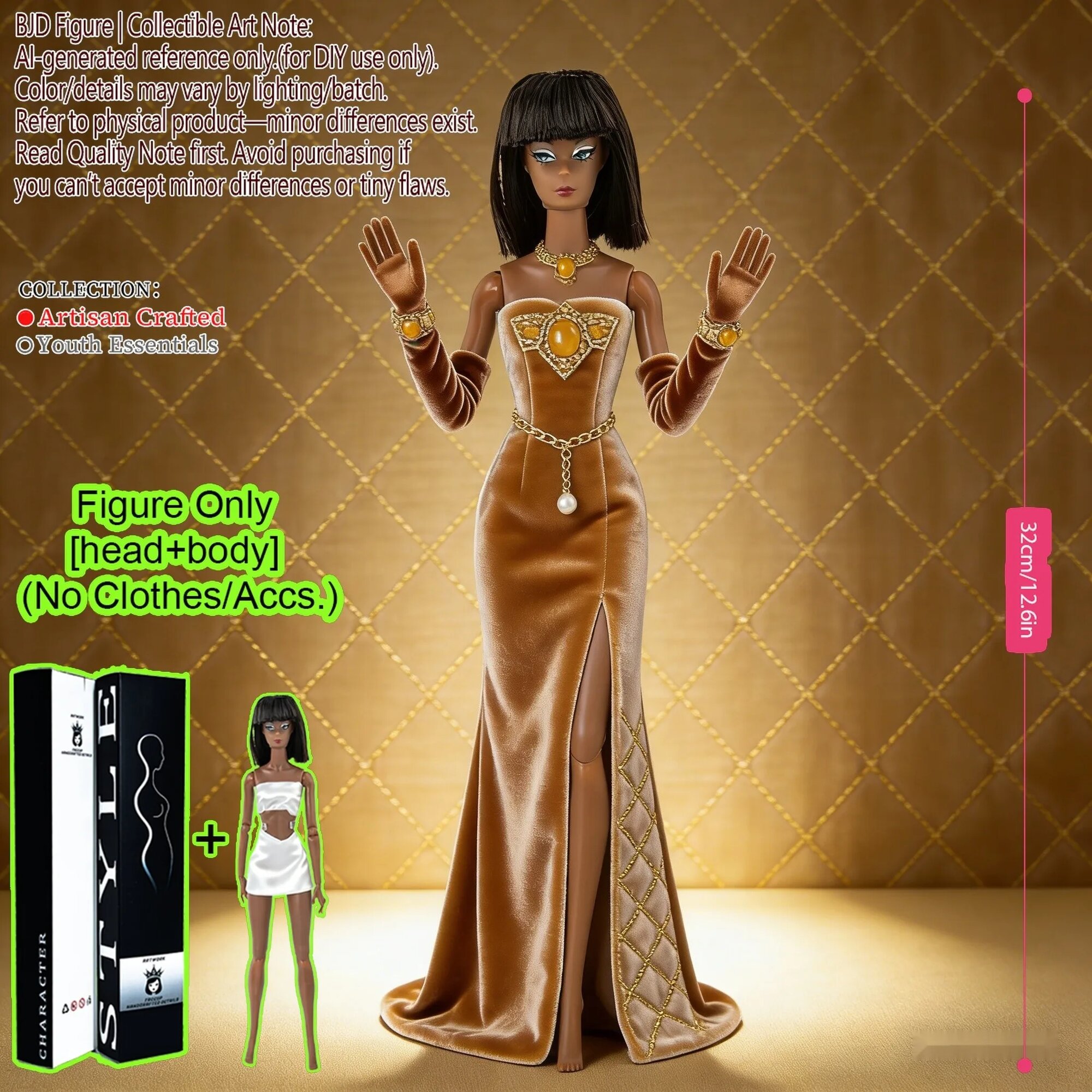 BJD кукла 12,6 дюймов, супермодель, пушистые волосы