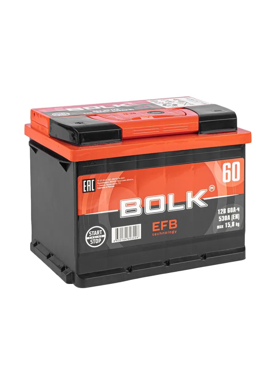 Аккумулятор EFB 60А/ч L+ 242x175x190 530А
