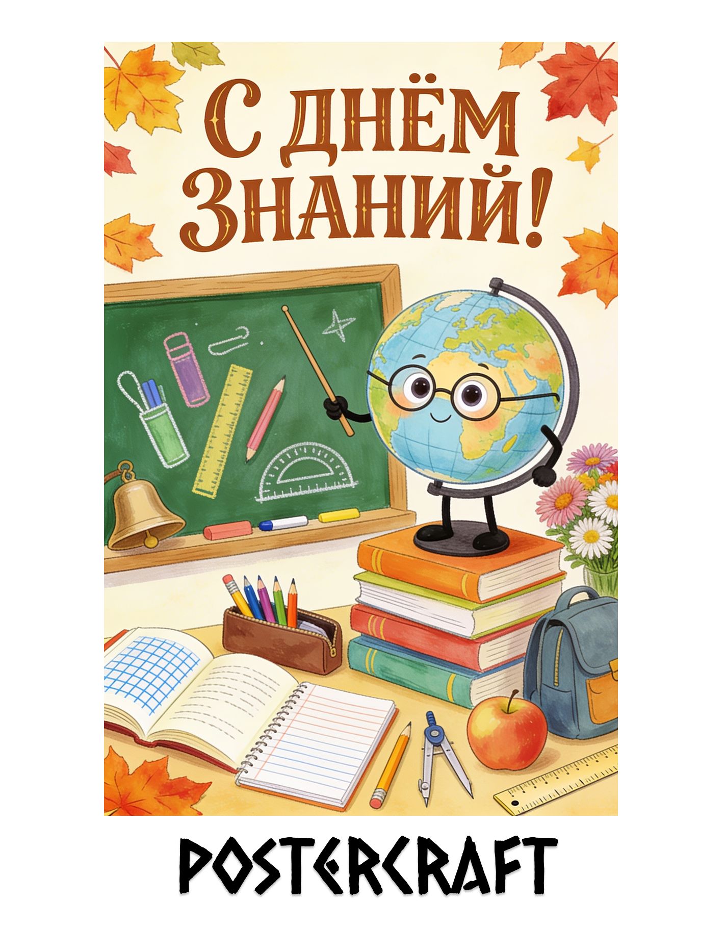 Плакат Постер "1 Сентября, День Знаний", 59.4х42см, А2, глянцевый