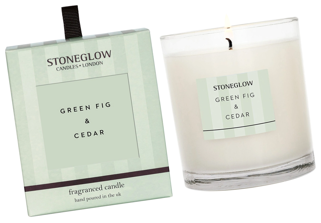 Green Fig and Cedar - ароматическая свеча Стоунглоу Зеленый Инжир и Кедр 180 гр