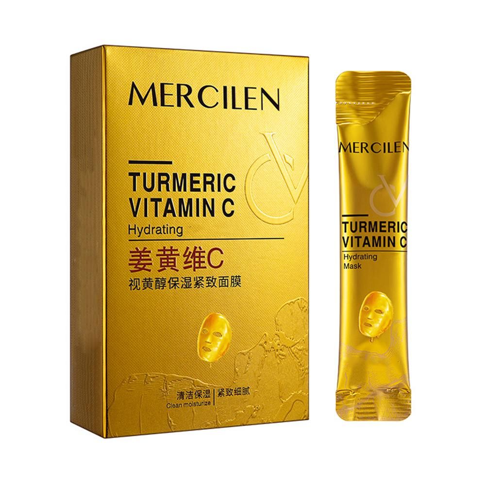MERCILEN Маска косметическая увлажняющая с экстрактом куркумы, 10 саше по 6 г