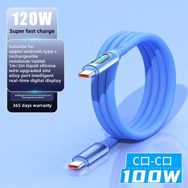 6A 120 Вт USB C к кабелю типа C для Samsung S24 IPhone 15 16 Pro Max Macbook Xiaomi 15 POCO PD Кабель для быстрой зарядки и зарядки