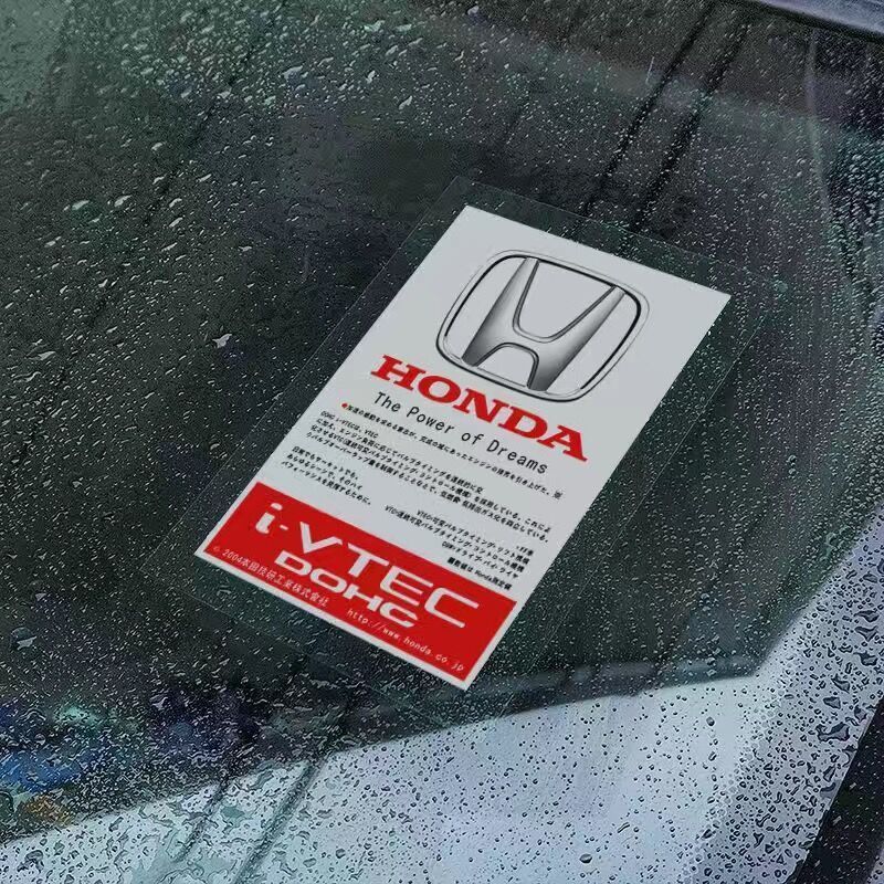 JDM наклейка на лобовое стекло Honda Odyssey Fit Jazz Civic Accord Vezel HR-V CR-V, статическая электростатическая наклейка без клея, декоративный стикер для автомобиля