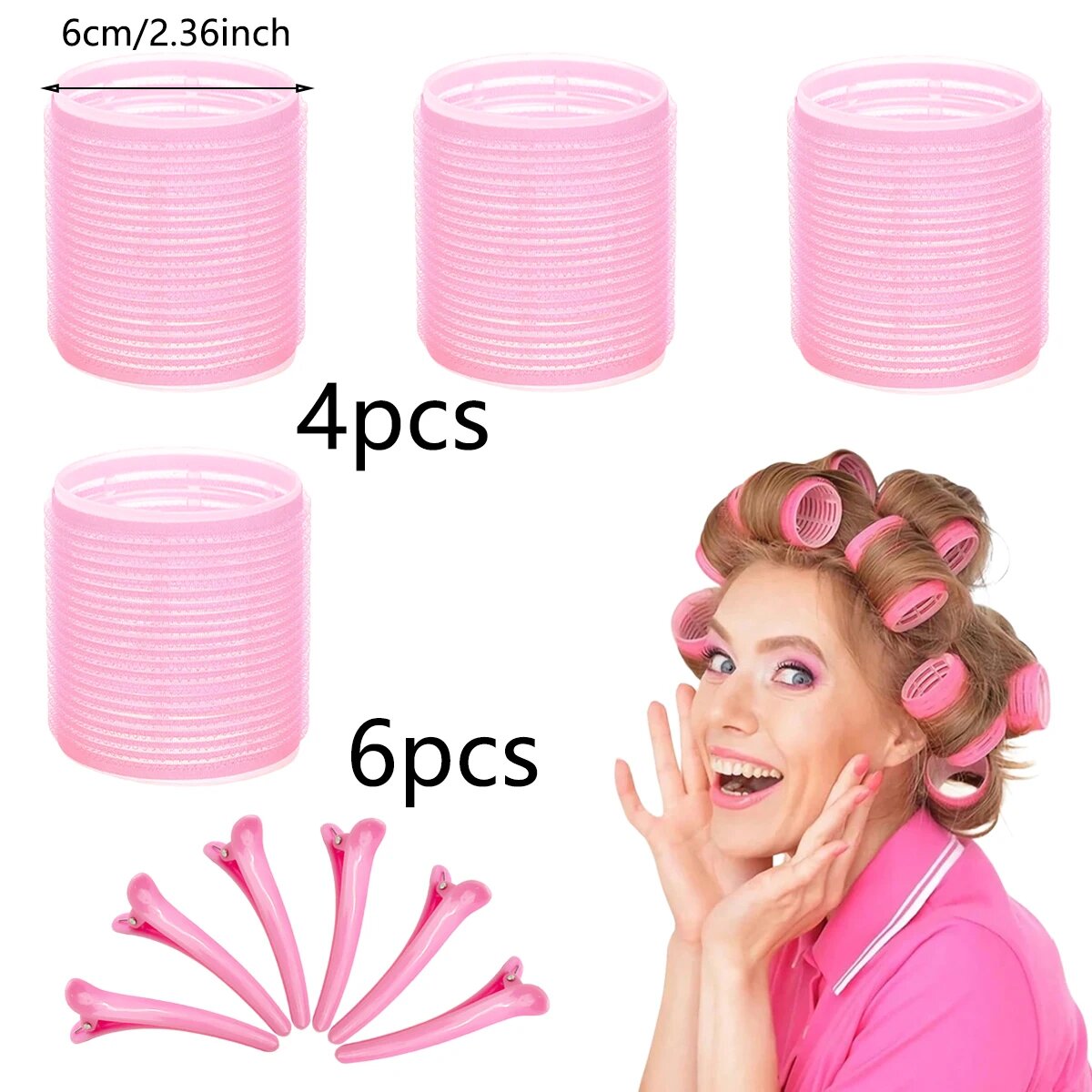 Набор из 10 пластиковых бигуди для волос 10pcs