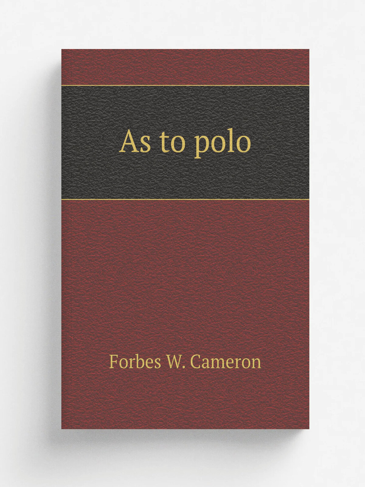 As to polo