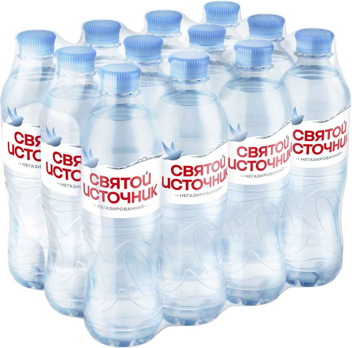 Святой Источник Вода питьевая негазированная, 500 мл, 12 шт