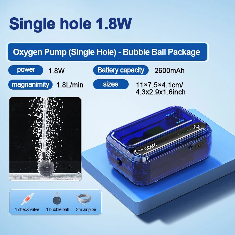 Кислородный насос 1.8W, Bubble Ball, 2600mAh