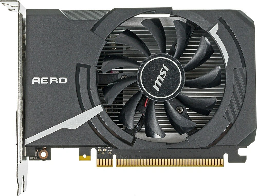 Видеокарта MSI NVIDIA GeForce GT 1030 GT 1030 AERO ITX 2GD4 OC 2ГБ DDR4, OC, Ret