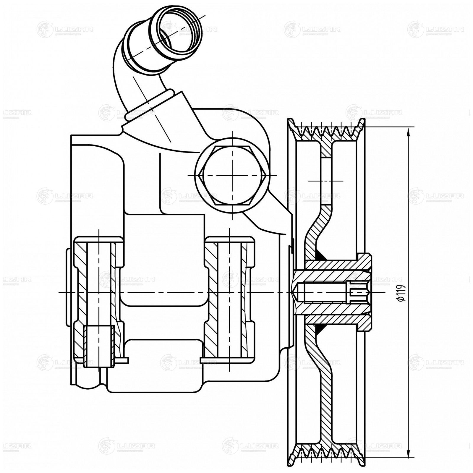 Насос ГУР, для Форд Фокус 1 oem 1358536, 1364116 арт LPS1018