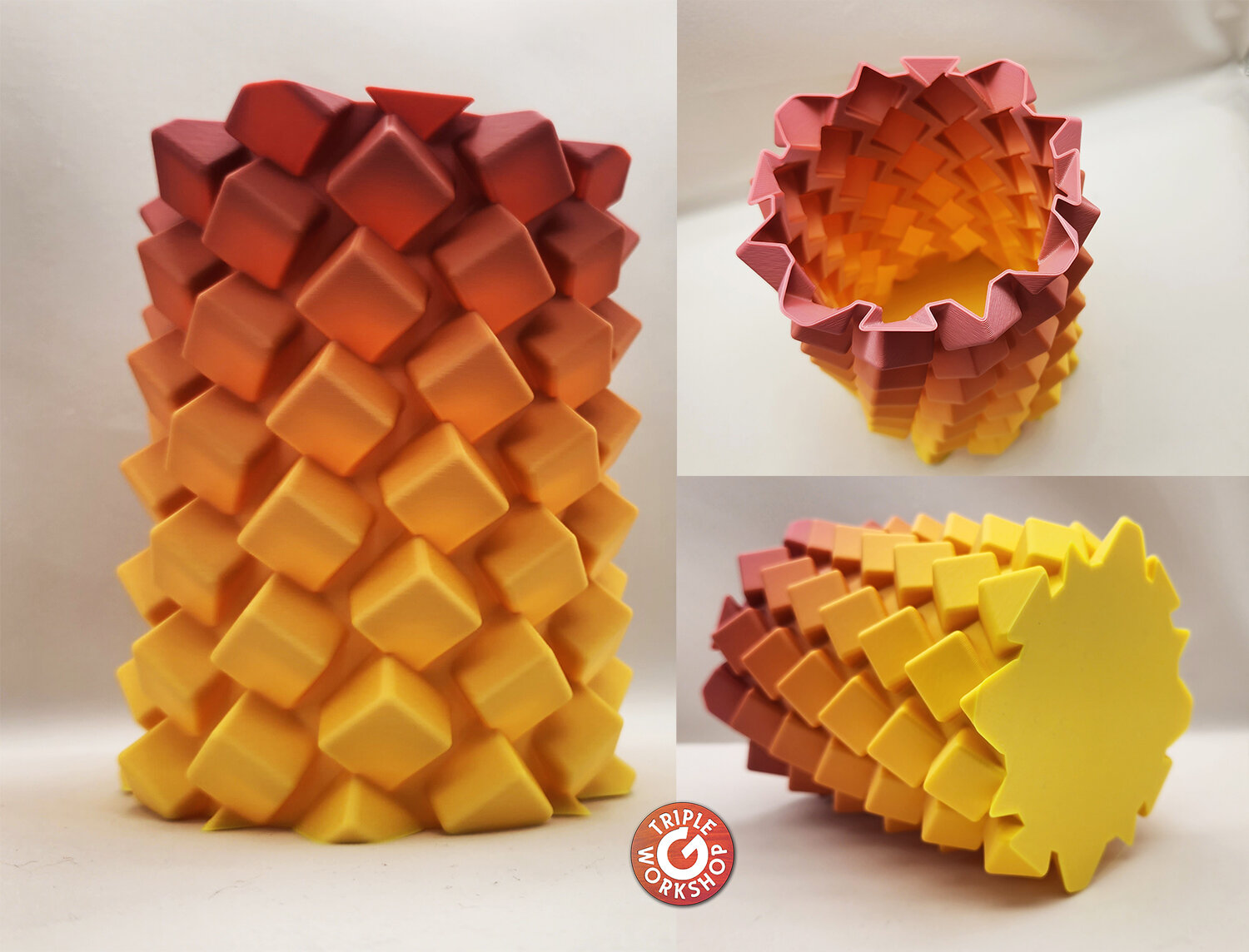 Ваза декоративная спиральная, 3D-печать, 3DOPRU арт. VASE-PR-440085