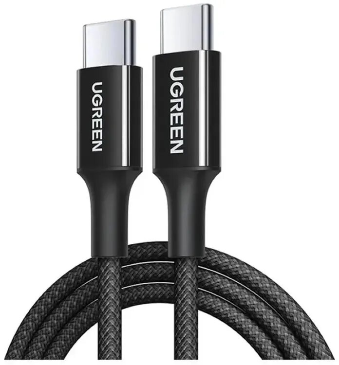 Кабель UGREEN USB Type-C (m) - USB Type-C (m), 1м, 5A, черный