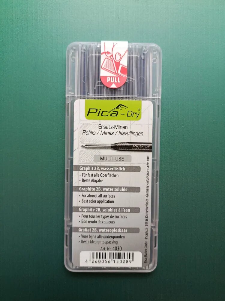 PICA-MARKER 4030 Комплект грифелей 2B графитовые для карандаша Pica-Dry (10 шт) графитовых - 10 шт.