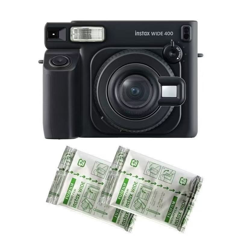 Фотокамера моментальной печати Fujifilm Instax Wide 400 Black (черная) широкоформатная,(20 листов фотобумаги)