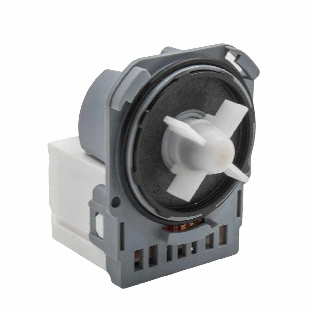Помпа Askoll 25W, M114 стиральной машины AEG, Electrolux, Zanussi (3 защёлки, клеммы раздельно) PMP004UN