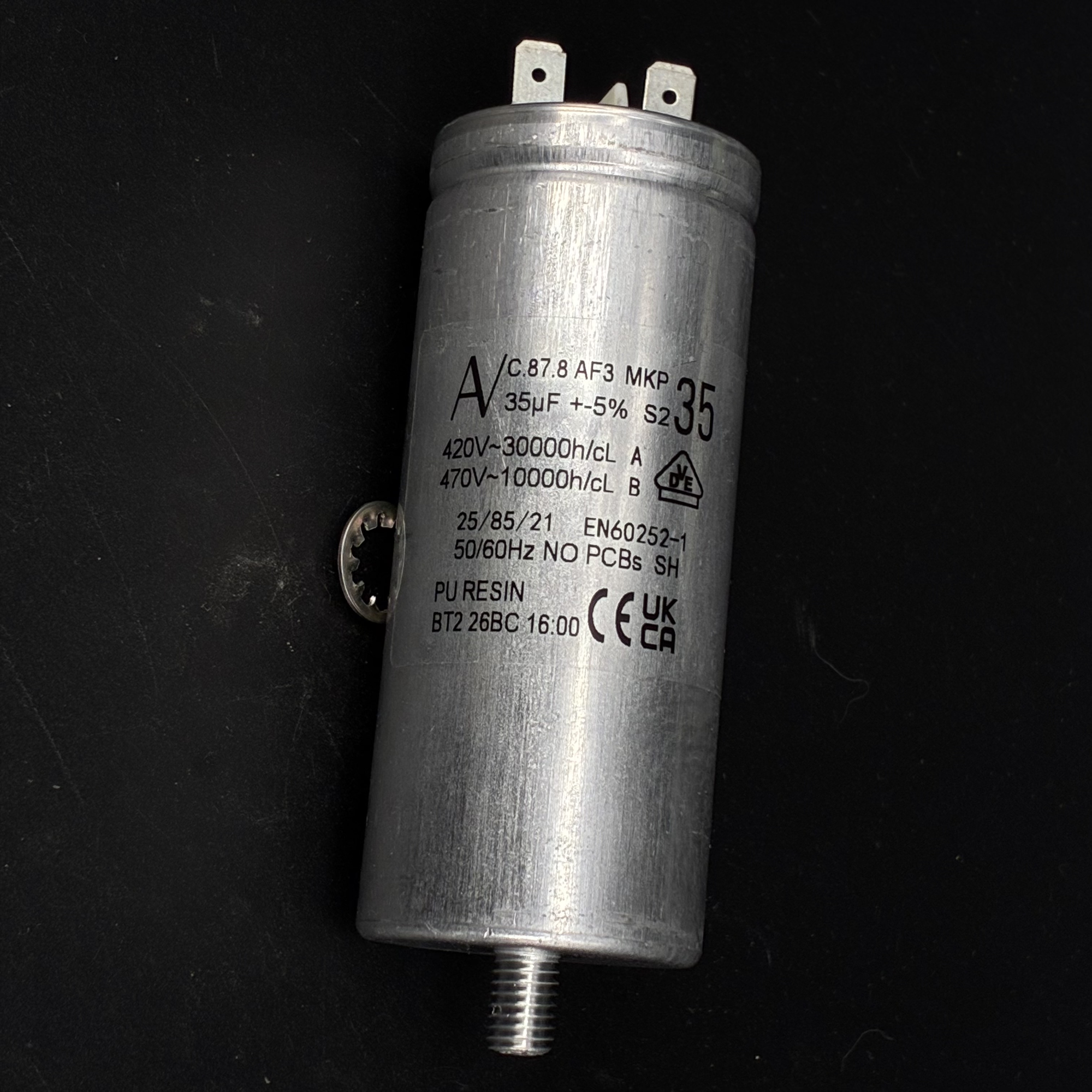Kemet C.87.8AF3 MKP 25uF 420V-470V 50/60HZ Масляный конденсатор запуска двигателя 1шт цена