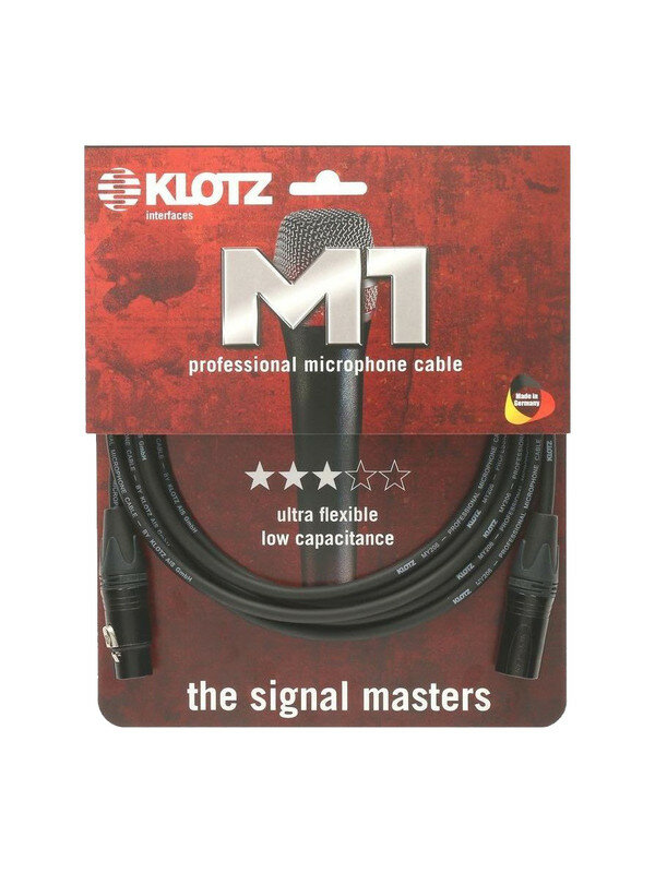 Кабель аудио 1xXLR - 1xXLR KLOTZ M1FM1N0100 1.0m