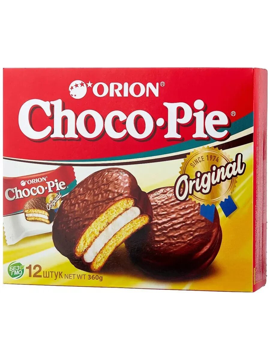 Orion Печенье Choco Pie 12 штук по 30 гр