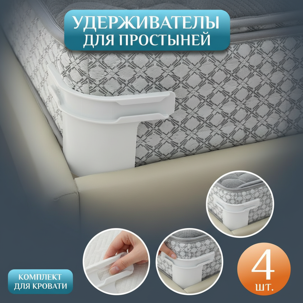 Держатель для простыни, зажимы и фиксаторы для простыни на матрас