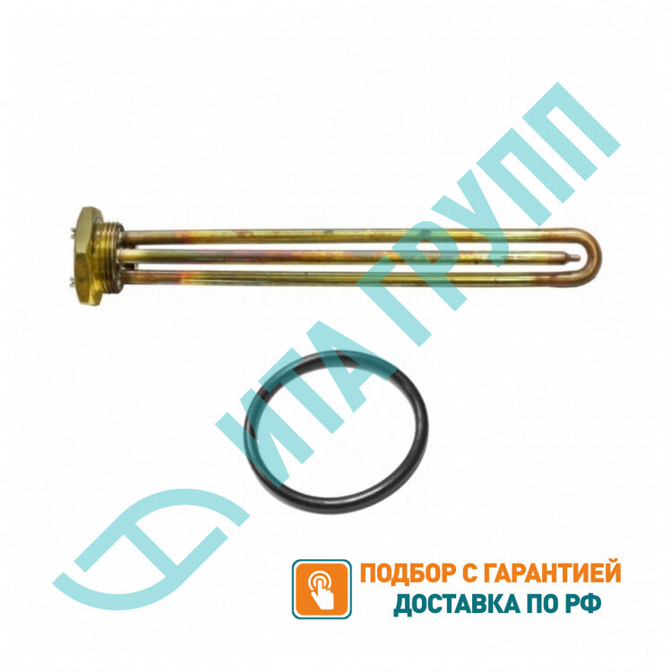 Комплект ТЭН 2,5кВт (2500Вт) RDT, резьбовой 42мм для Ariston, De Luxe, Real, Thermex, под анод М6 + прокладка, 20248K2