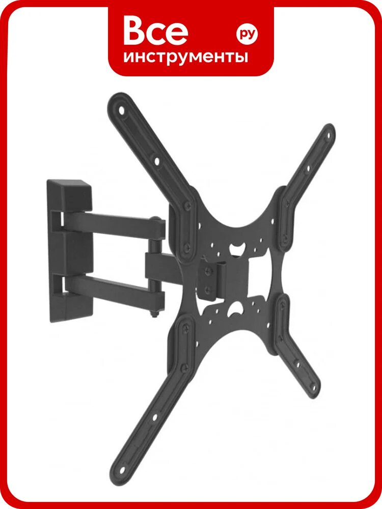 Крепление для ТВ 23"-55" Digis DSM-8043 до 35кг, 2 колена, VESA от 75x75 до 400x400мм, 75-400 мм от стены, наклон -15/+15, поворот +90/-90 0 32480