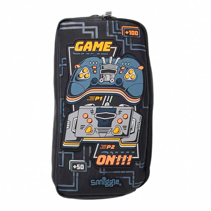 Пенал Smiggle GAME.ON двухслойный, серый