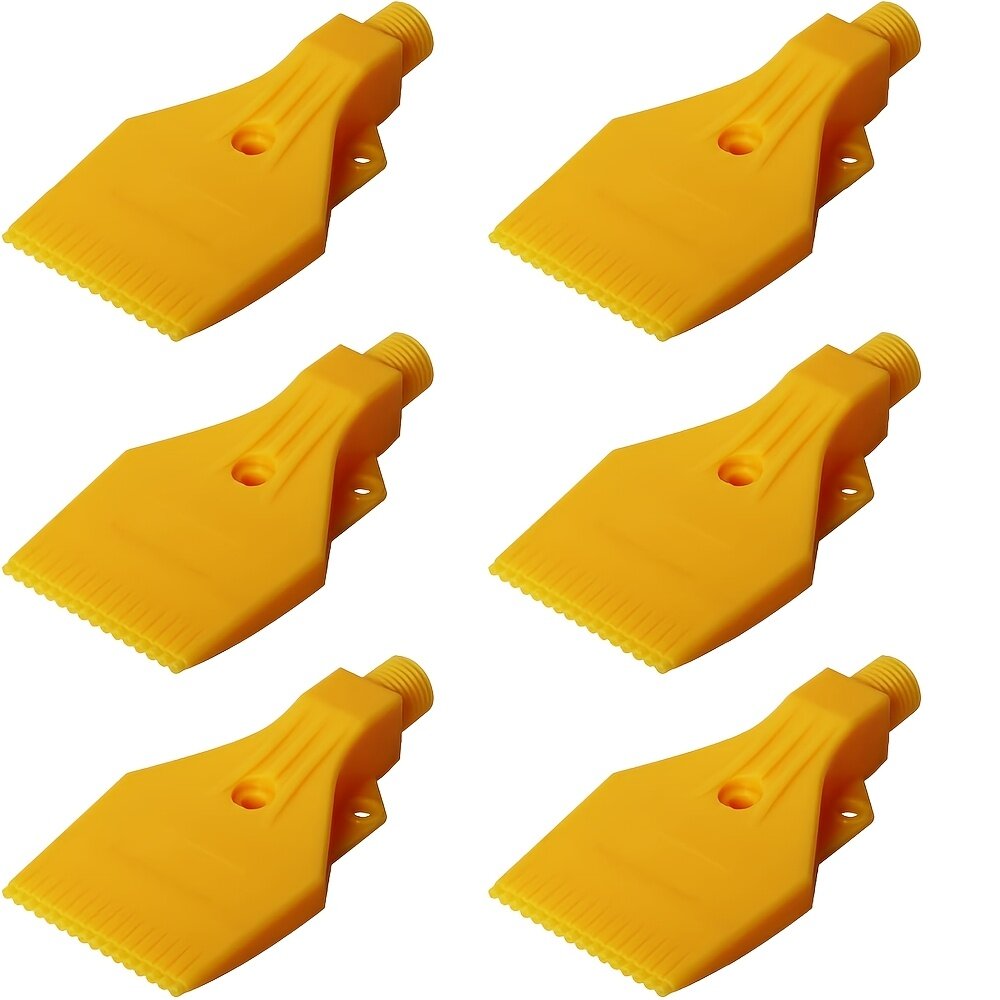 Сопло продувочное плоское 6 шт, резьба G1/4 внешняя, ABS, фиксированная конструкция с тремя отверстиями, для компрессора и системы водяного охлаждения