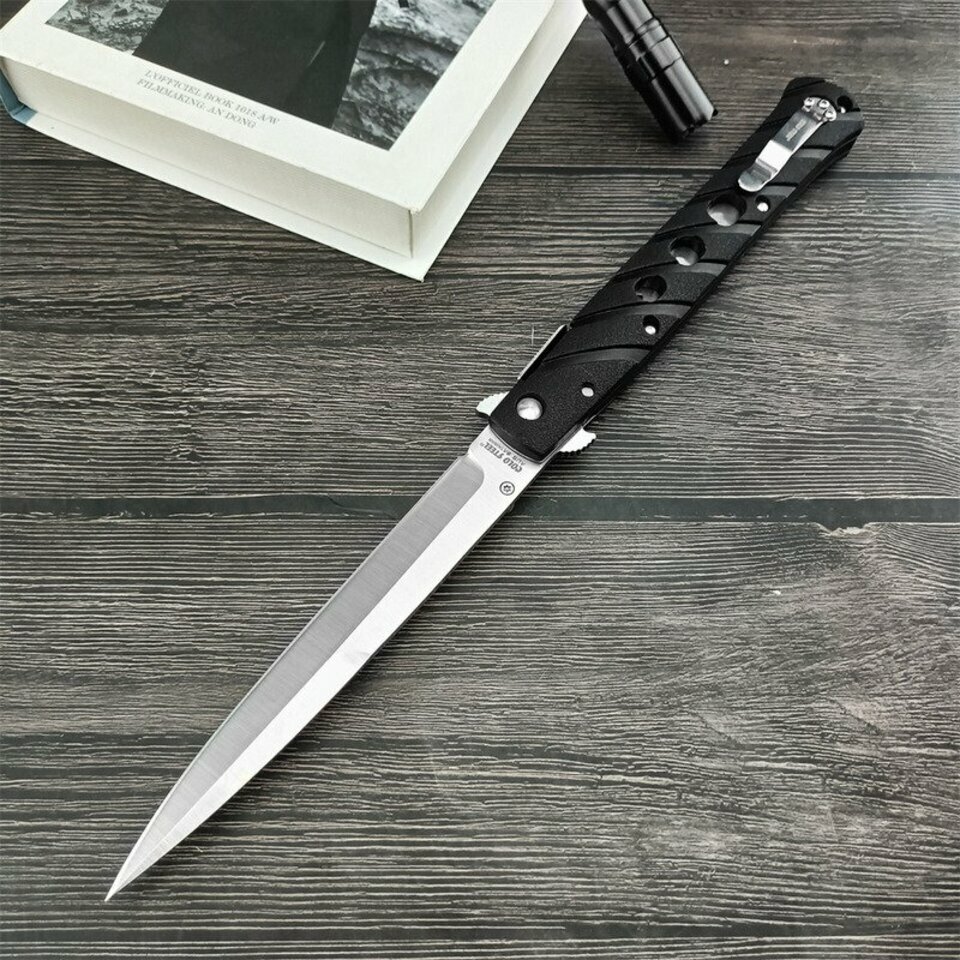 Складной нож Cold Steel 26SXP с лезвием из стали 440C и рукоятью из нейлонового волокна для активного отдыха, выживания, охоты, резки, кемпинга, походов и тактических задач.