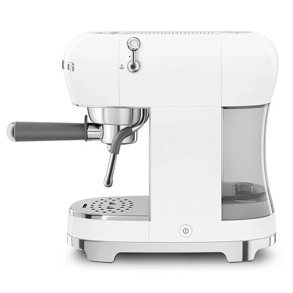Кофеварка SMEG ECF02WHEU, приготовление капучино, автоотключение, ретро-стиль, 1350Вт, белая