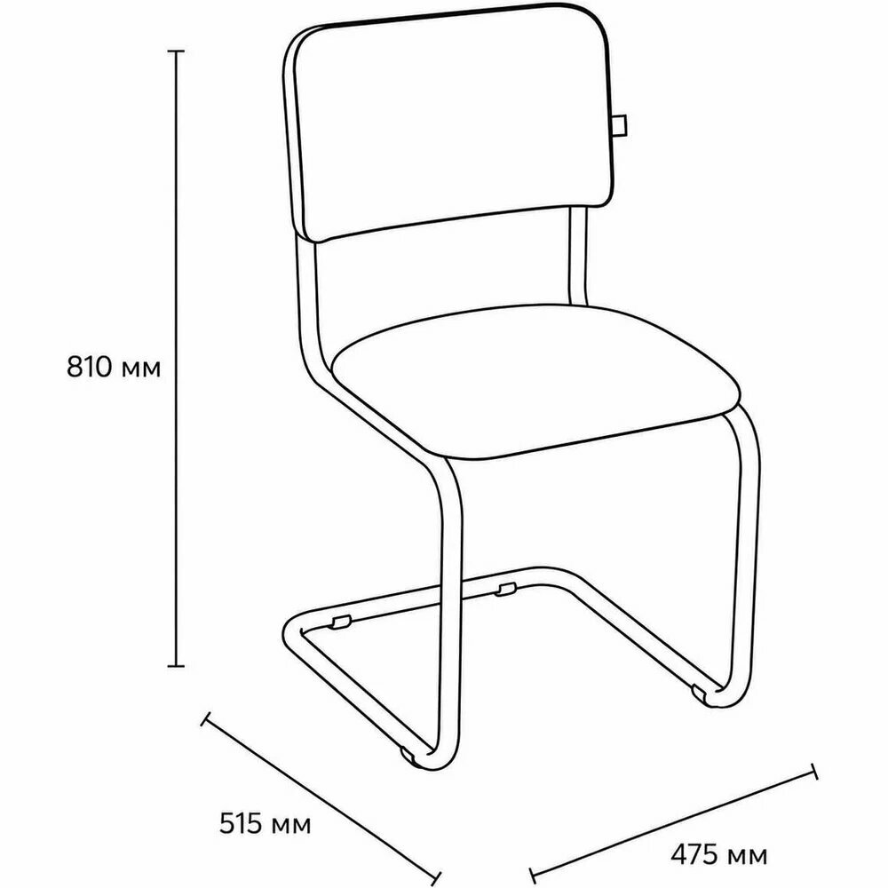 Стул Фабрикант Сильвия BOX4 Кожа иск, DO, №350 (черный), CH 4610097307867 — фото 1
