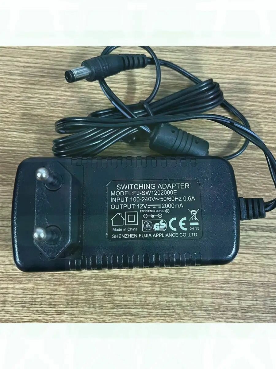 Для SWITCHING ADAPTER FJ-SW1202000E Европейский стандарт 12V2000mA Разъем 5,5*2,1 мм-yw