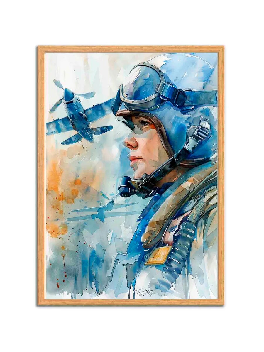 Синяя птица-пилот 1, Плакат 30x42см