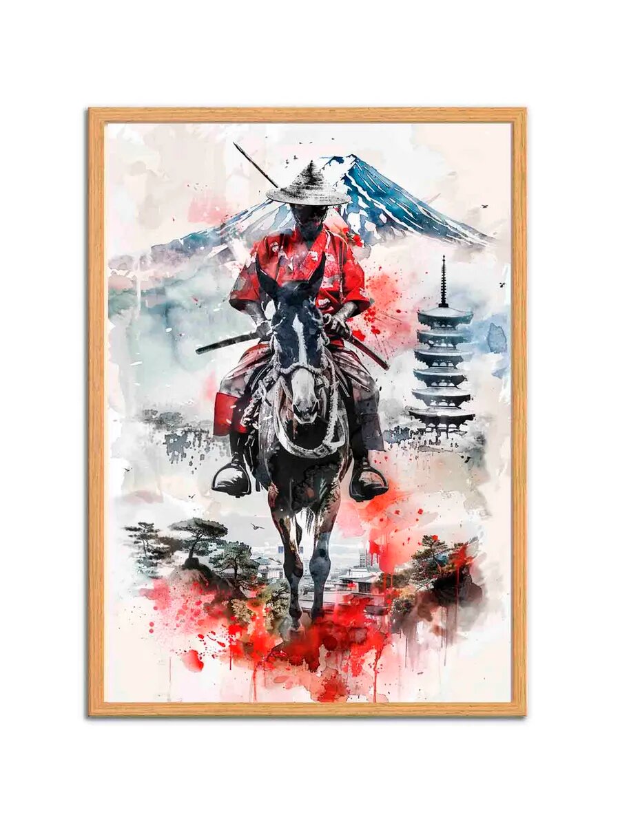 Мул- сельскохозяйственное животное-Самурай 1, Плакат 30x42с