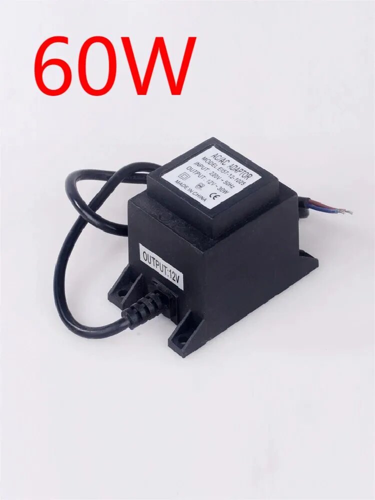 Наружный квадратный трансформатор 220 В к AC12v,20w30W50W60W, светодиодный подводный светильник для плавания водонепроницаемый трансформатор низкой частоты