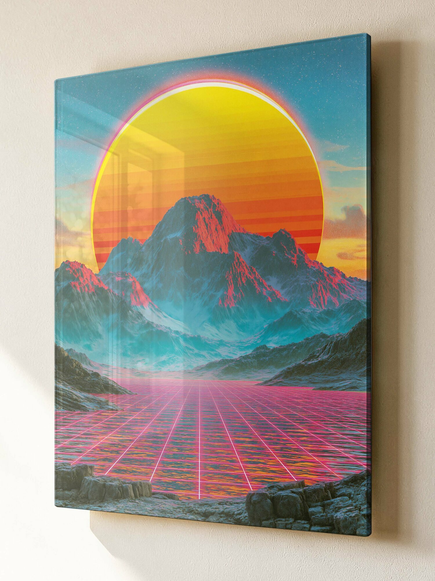 Картина Postermarket "Пейзаж закат" на стекле, цифровая печать, 40x50 см