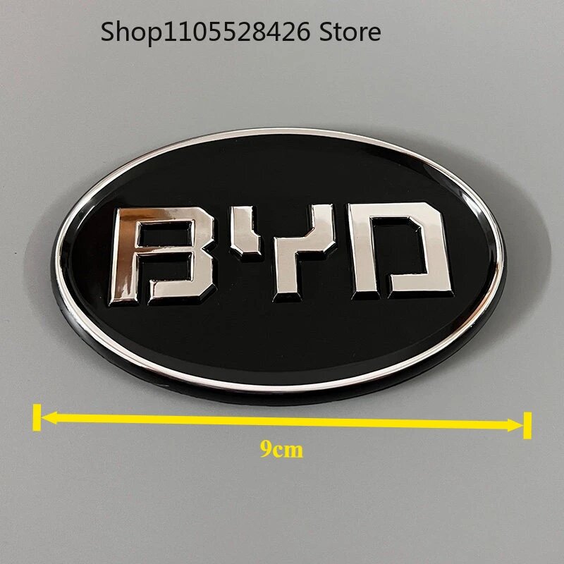 Эмблема на BYD Black Silver 9cm